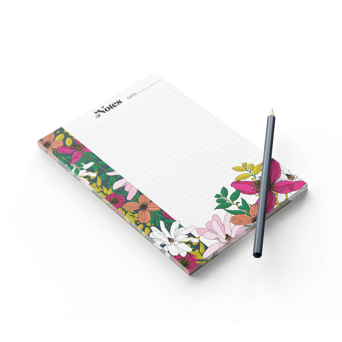 Notepad A5 - Vivid Garden Blooms – Bean and Bemble