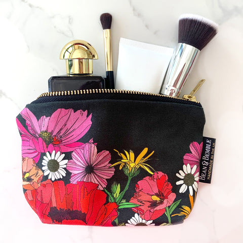 SSF 051 Poppies Small Makeup Bag SECONDS – Bean and Bemble